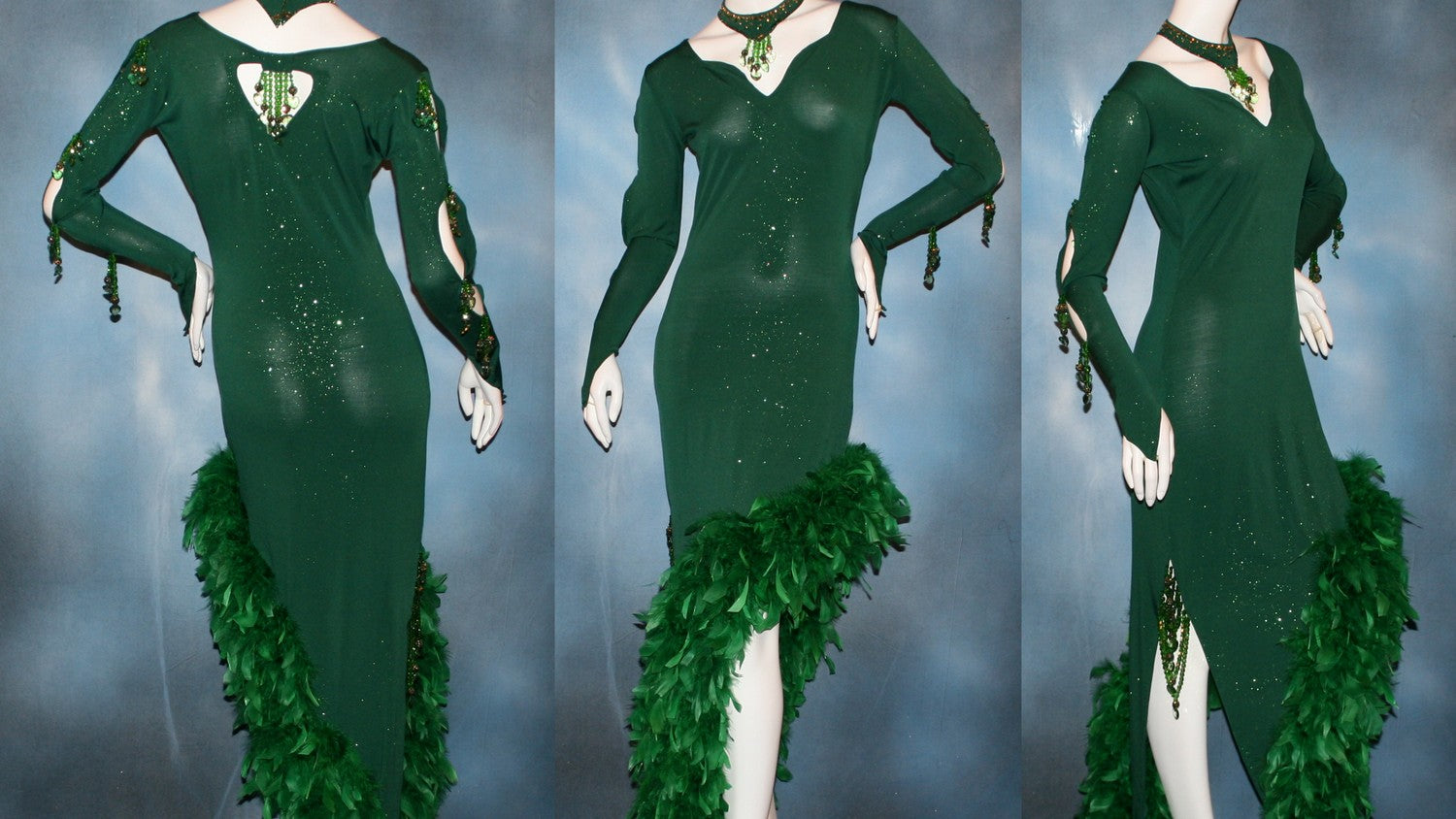 Green Ballroom Dresses | Green Latin-Rhythm Dresses – Crystal’s Creations