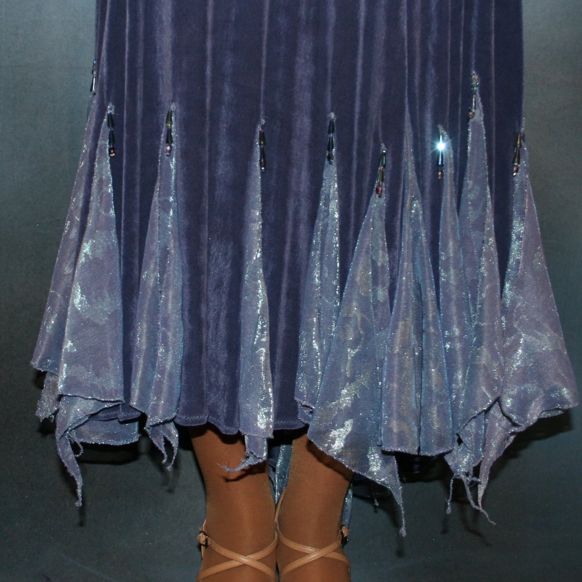 Blue Ballroom Dress | Iridescent Insets | Floats | Size 3/4-9/10 ...