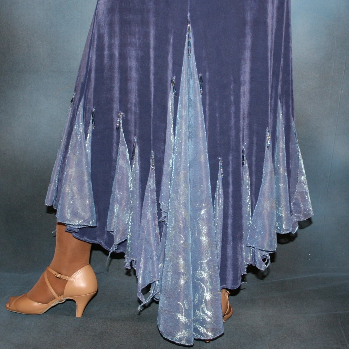 Blue Ballroom Dress | Iridescent Insets | Floats | Size 3/4-9/10 ...