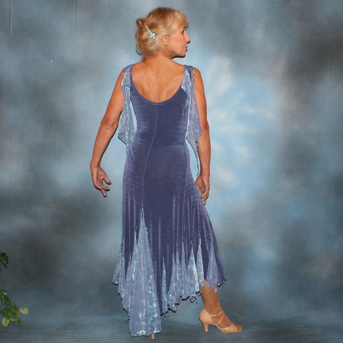 Blue Ballroom Dress | Iridescent Insets | Floats | Size 3/4-9/10 ...