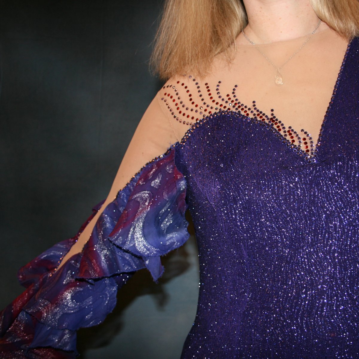 Purple Plus Size Ballroom Dress | Scarlette Red Accents – Crystal’s ...