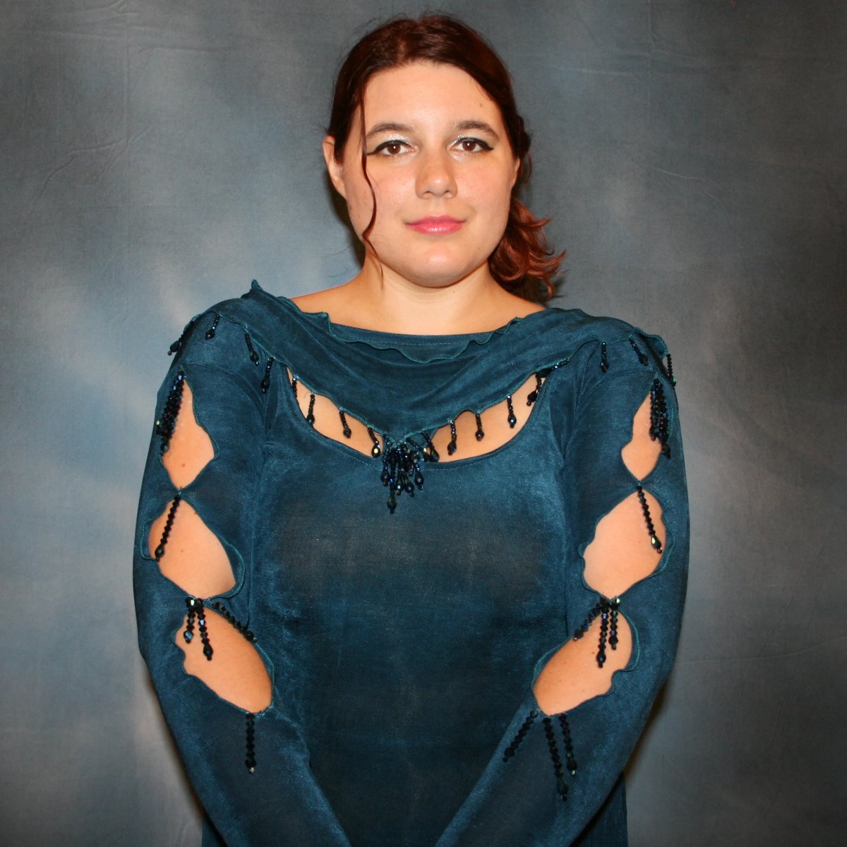 Deep Blue Social Latin-Rhythm Dress | Size 5/6-11-/12 – Crystal’s Creations